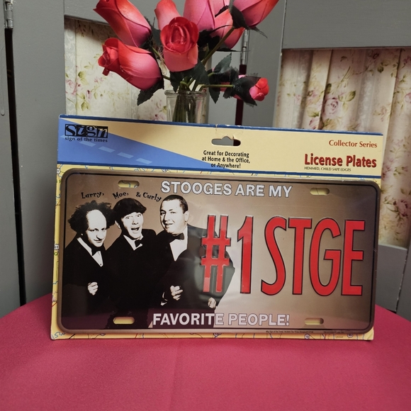 Other | Vintage Three Stooges License Plate | Poshmark
